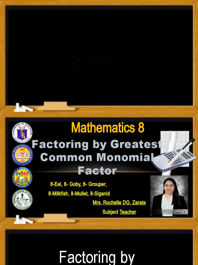 1 Factoring Greatest Common Monomial Factor Download Free Pdf