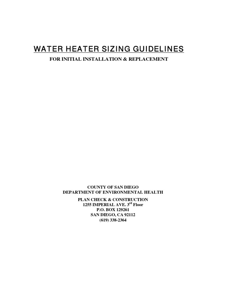 Publications Water Heater Sizing | PDF | Water Heating | Hvac