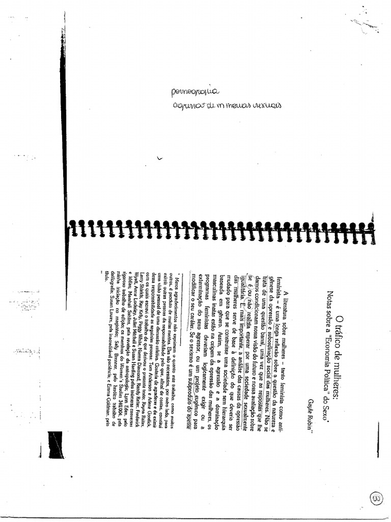 O Tráfico de Mulheres - Gayle Rubin | PDF