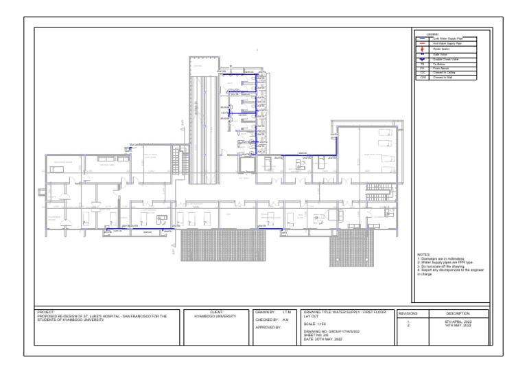 1st Floor Water Supply Layout. NEW | PDF | Manufactured Goods | Civil ...