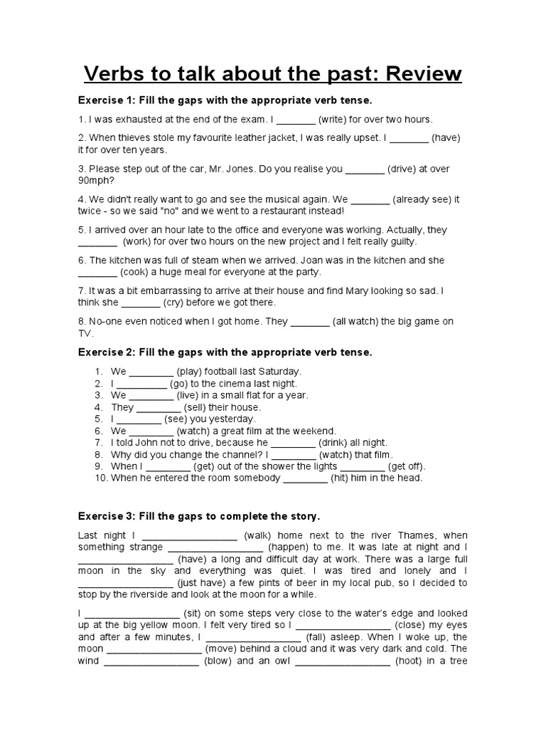 Past Tenses Review wk2 | PDF | Language Arts & Discipline | Home & Garden