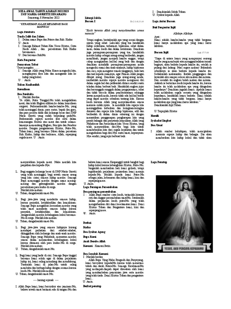 Teks Misa Arwah | PDF