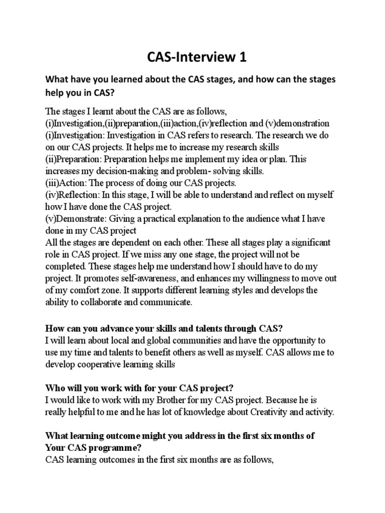 Understanding CAS Stages and Benefits | PDF