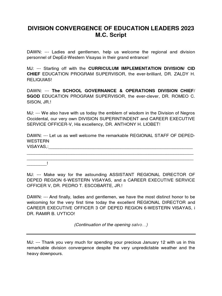 DCEL 2023 - Script - EDITED | PDF | Career & Growth | Social Science