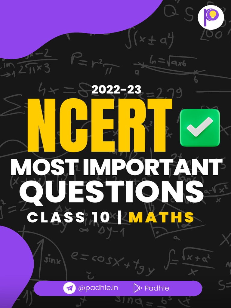 Ncert Most Imp Questions Booklet | PDF | Factorization | Trigonometry