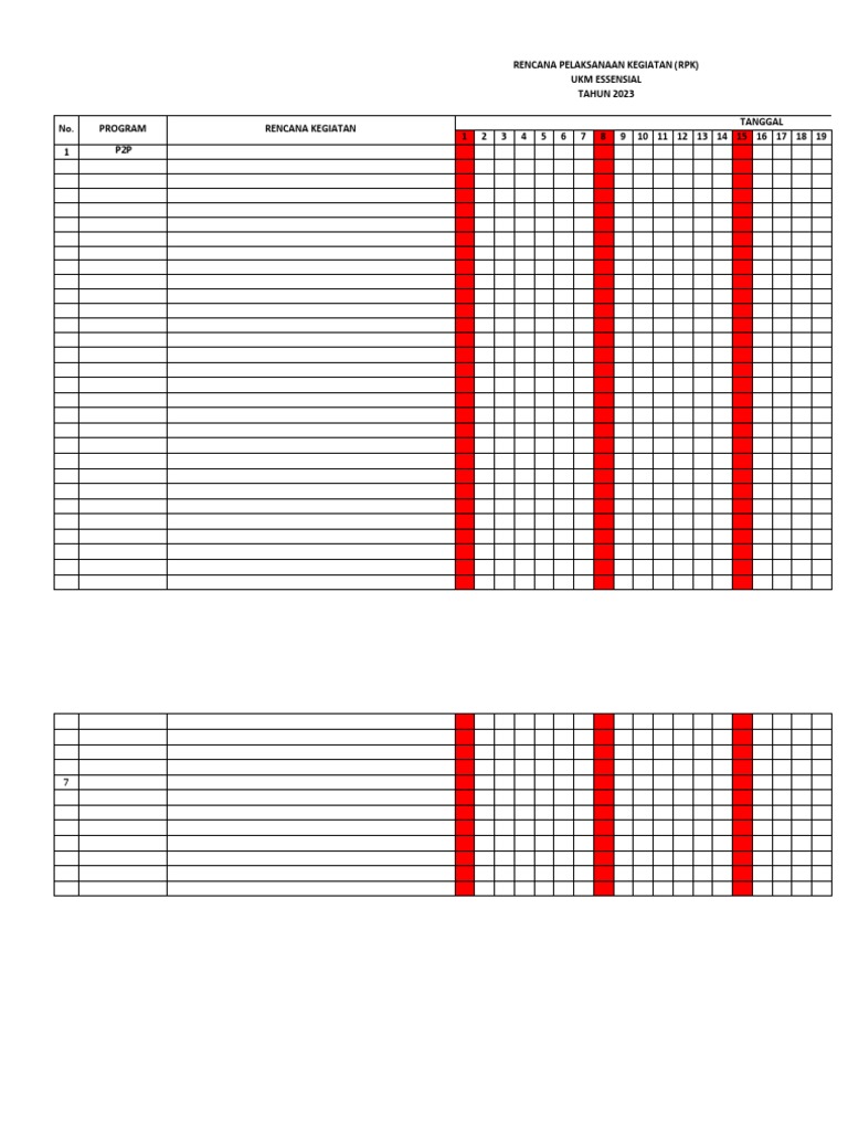 Rencana Pelaksanaan Kegiatan (RPK) Pengembangan 2023 | PDF