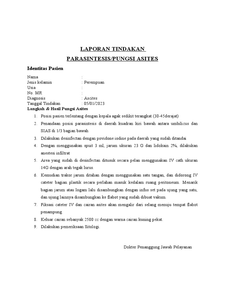 Laporan Pungsi Asites Pdf