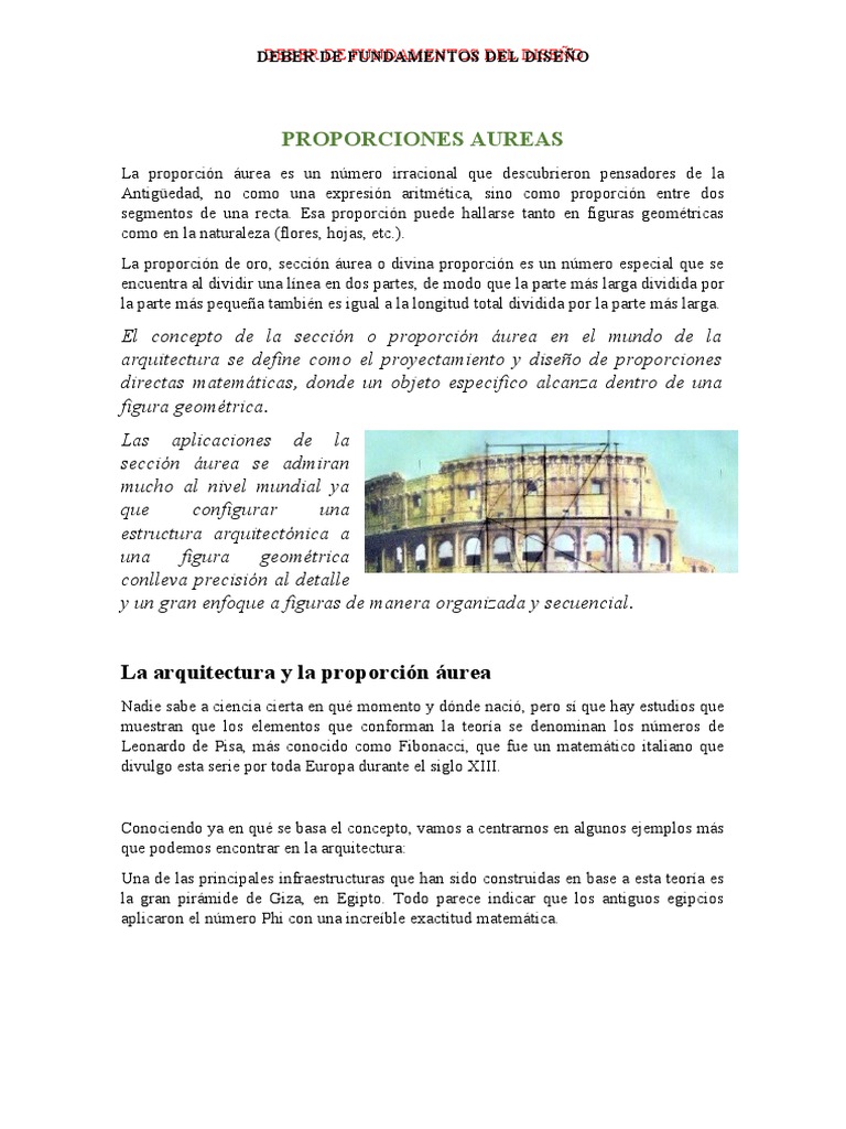 Proporciones Aureas | PDF | Matemáticas