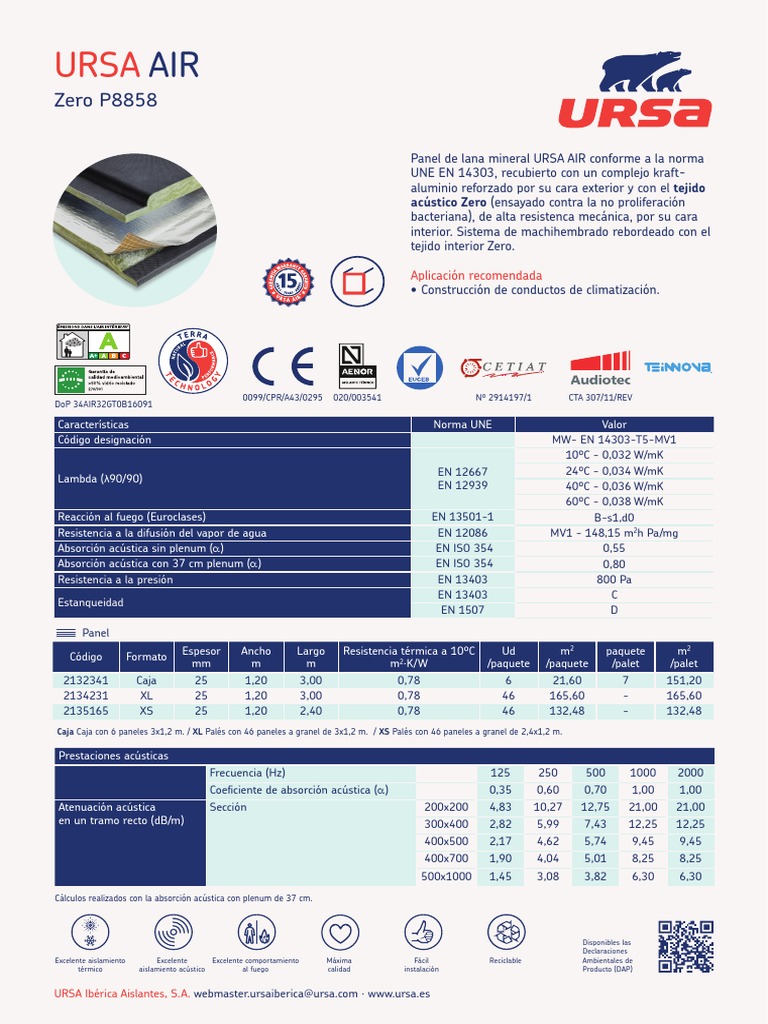 Ficha URSA - AIR - ZeroP8858 | PDF