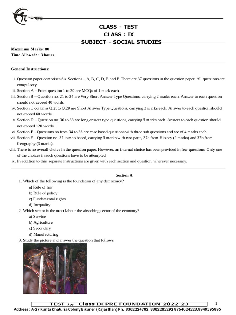 9 Class SST Paper 2 | PDF | Poverty Threshold | Soil