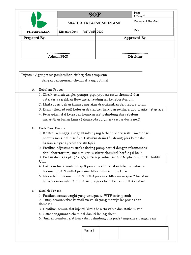 Water Treatment Plant | PDF