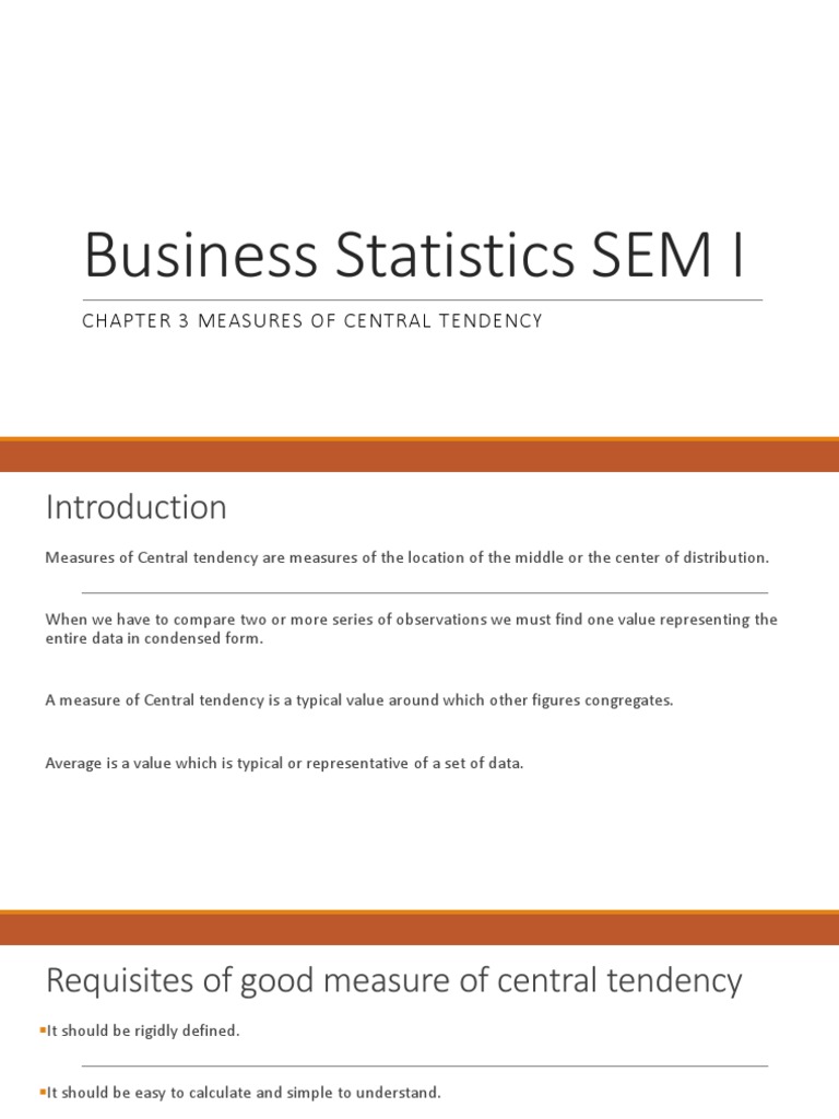 Business Statistics Chapter 3 | PDF | Quantile | Mean Business Statistics Chapter 3 | PDF | Quantile | Mean