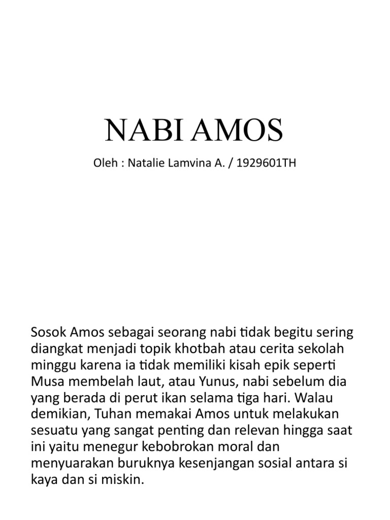 Nabi Amos | PDF