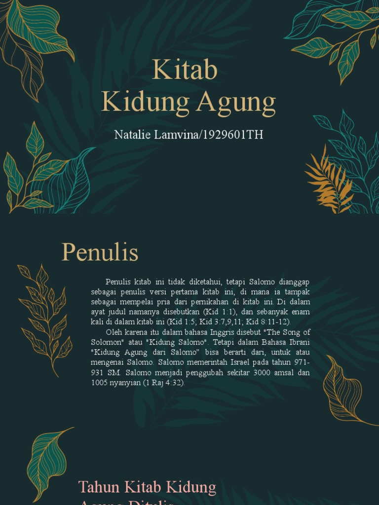 Kitab Kidung Agung Natalie | PDF