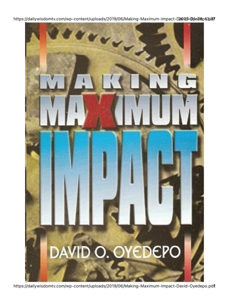 Making Maximum Impact | PDF | Mercy | Jesus