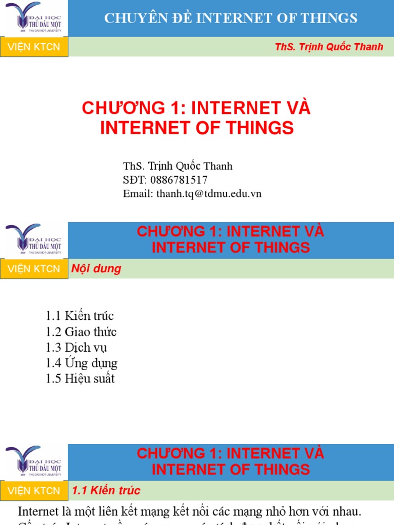 BG - TQT - Chuong 1 - Internet Và Internet of Things | PDF