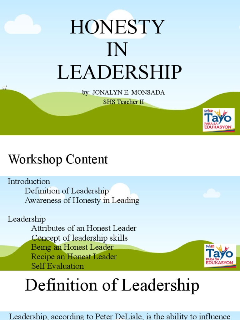 Honesty in Leadership | PDF | Leadership | Psychology