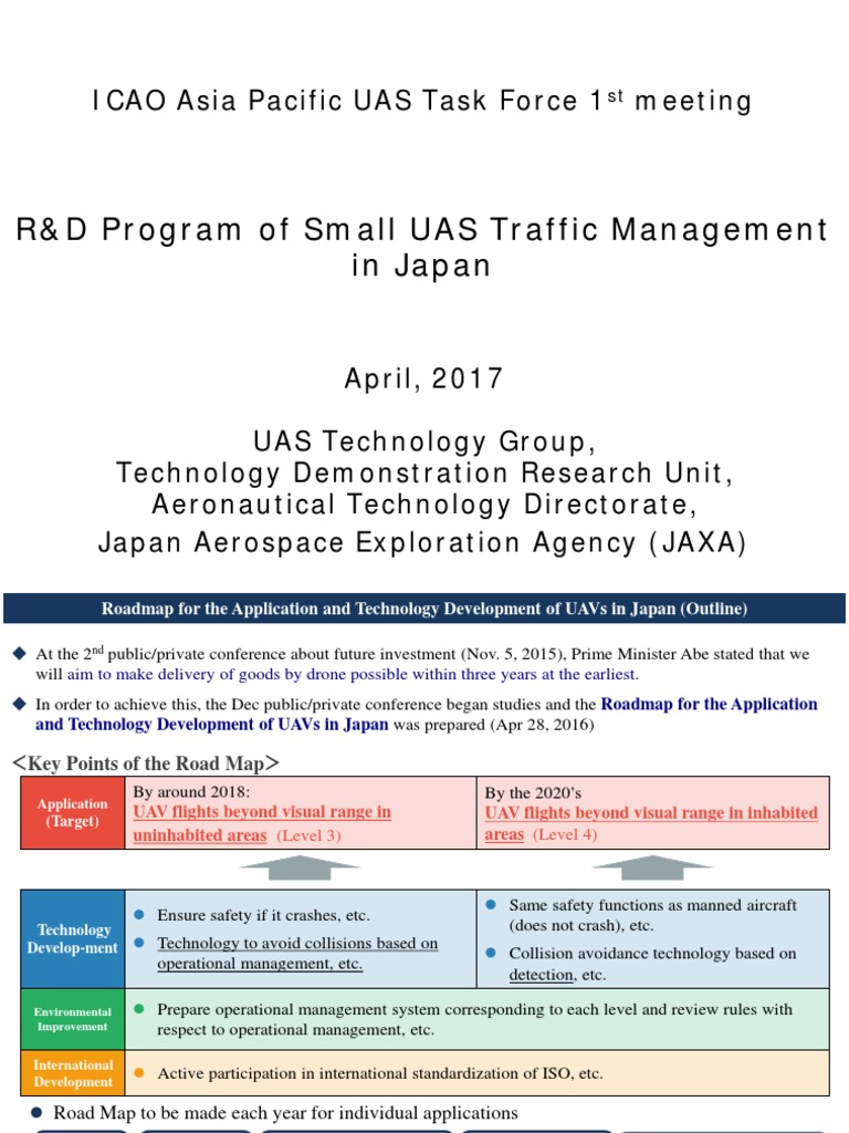 Japan UAV Traffic Management Roadmap | PDF | Unmanned Aerial Vehicle ...