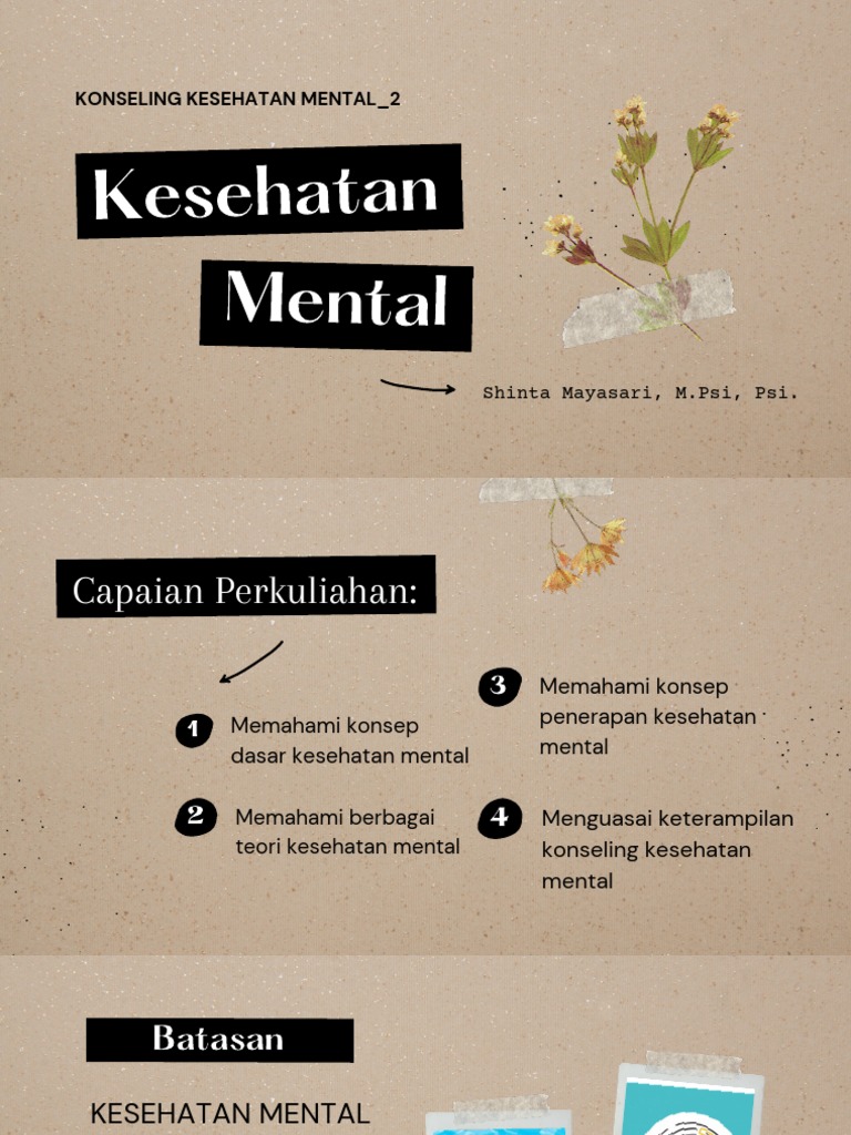 MENGANALISIS KONSEP KESEHATAN MENTAL | PDF