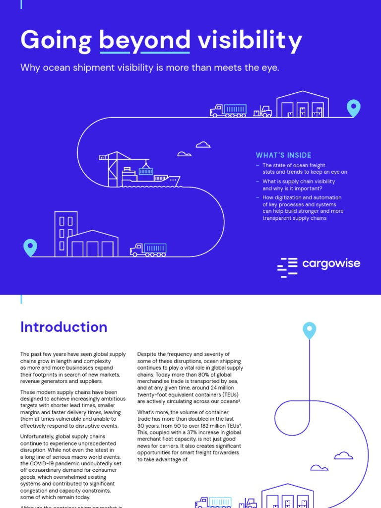 Cargowise Ocean Visibility Ebook | PDF | Supply Chain | Cargo