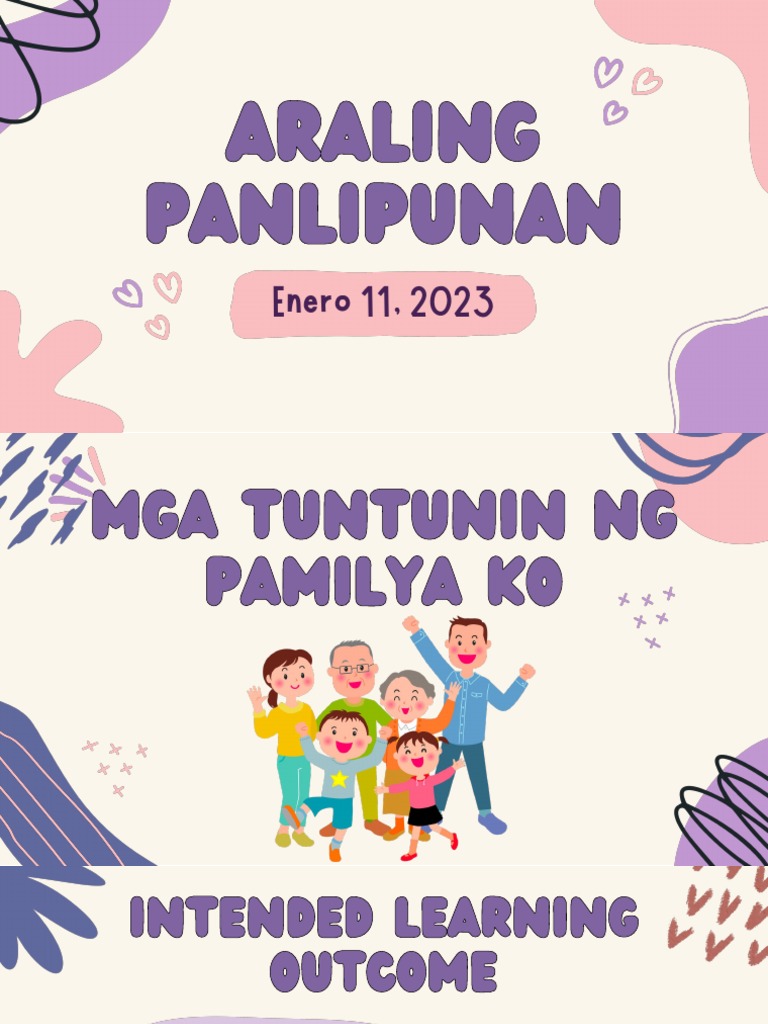 Q2 AP Lesson 4 Mga Tuntunin Sa Pamilya | PDF