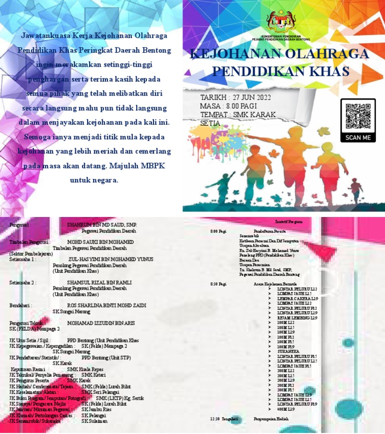 Buku Program Sukan PPD Bentong 1 | PDF