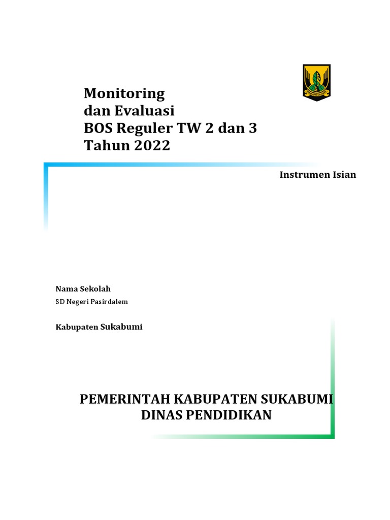 Instrumen BOS 2022 - SD BOS REGULER | PDF