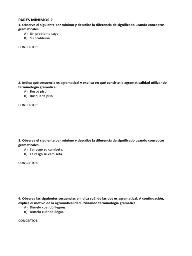 Pares Mínimos 2 | PDF