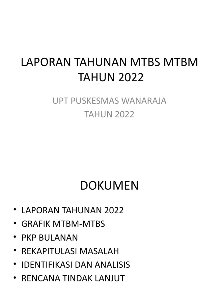PKP Tahunan Mtbs MTBM | PDF