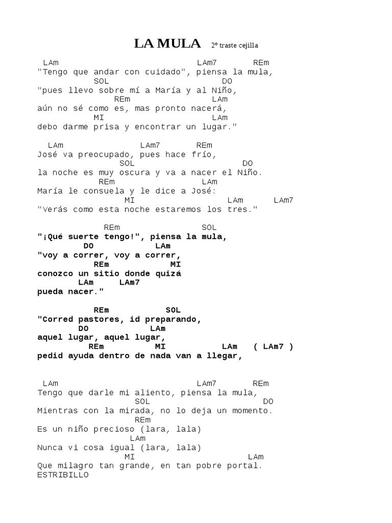 La Mula Villancico | PDF