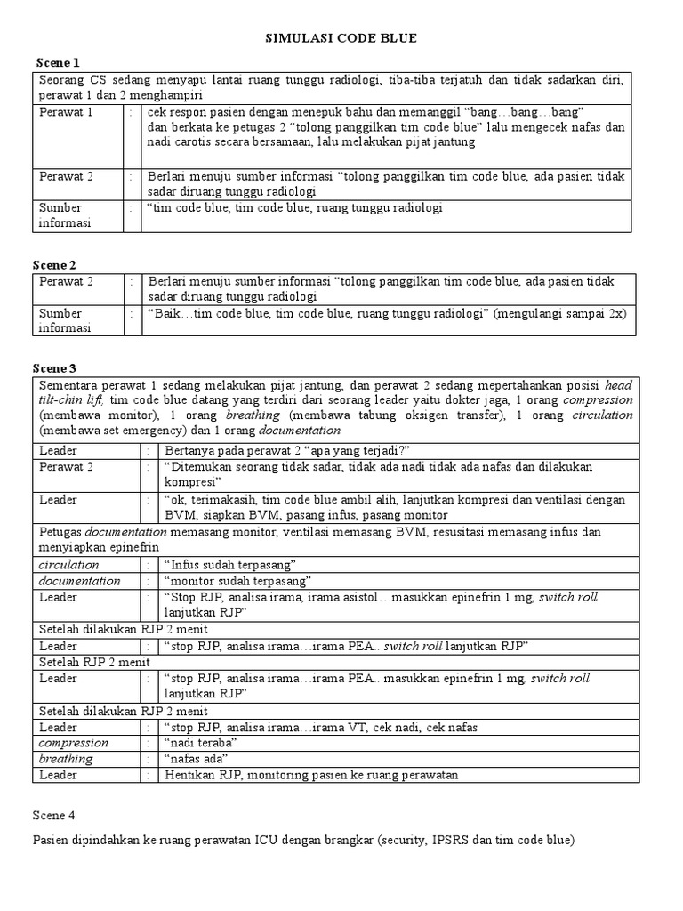 Simulasi Code Blue di Radiologi | PDF | Sains & Matematika