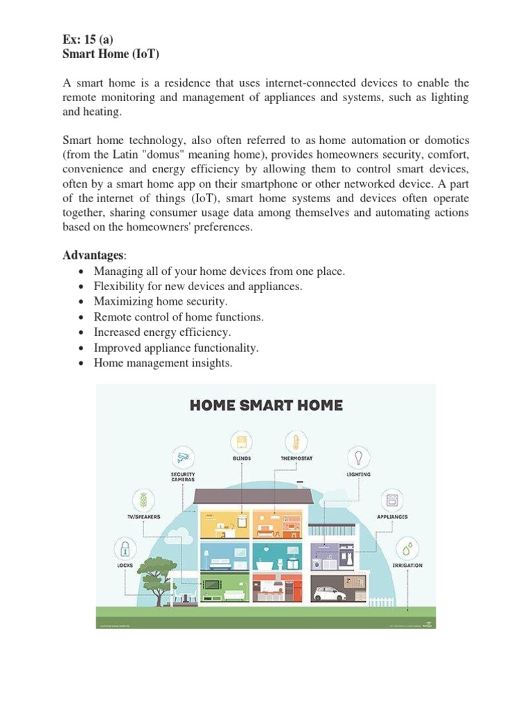 Ex 15 IoT | PDF | Internet Of Things | Home Automation