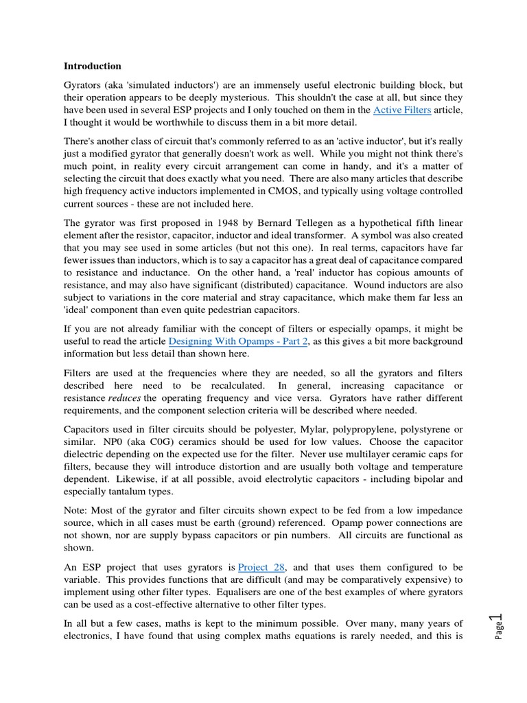 A Comprehensive Guide to Gyrators: Understanding and Applying Simulated ...