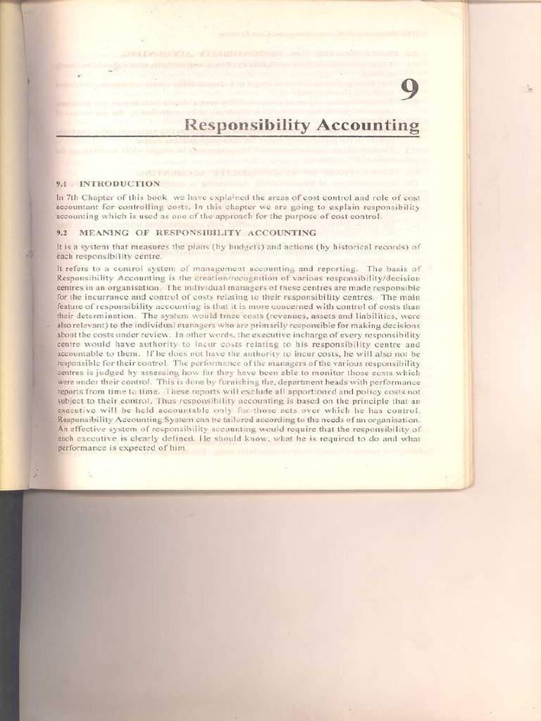 Chapter 9 Responsibility Accounting & Chapter 10 Transfer Pricing | PDF