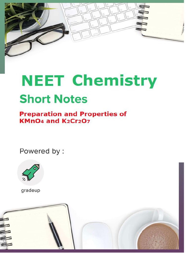 KMnO4 and K2Cr2O7: Properties & Uses | PDF | Physical Chemistry | Atoms