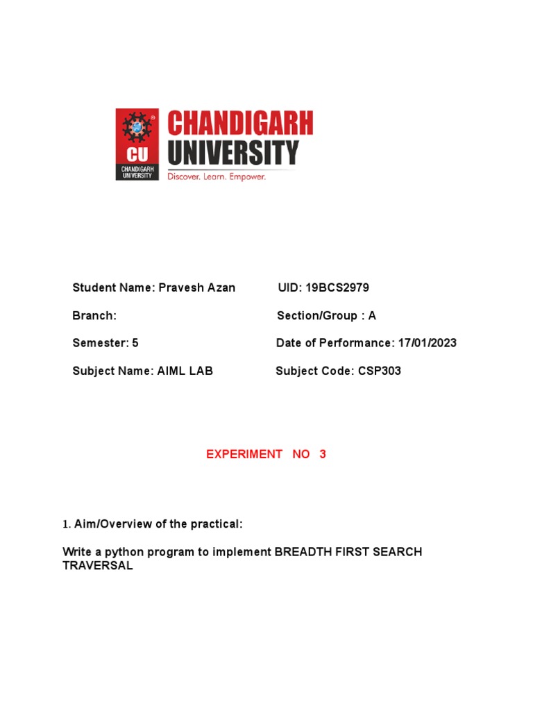 Python BFS Traversal Implementation | PDF