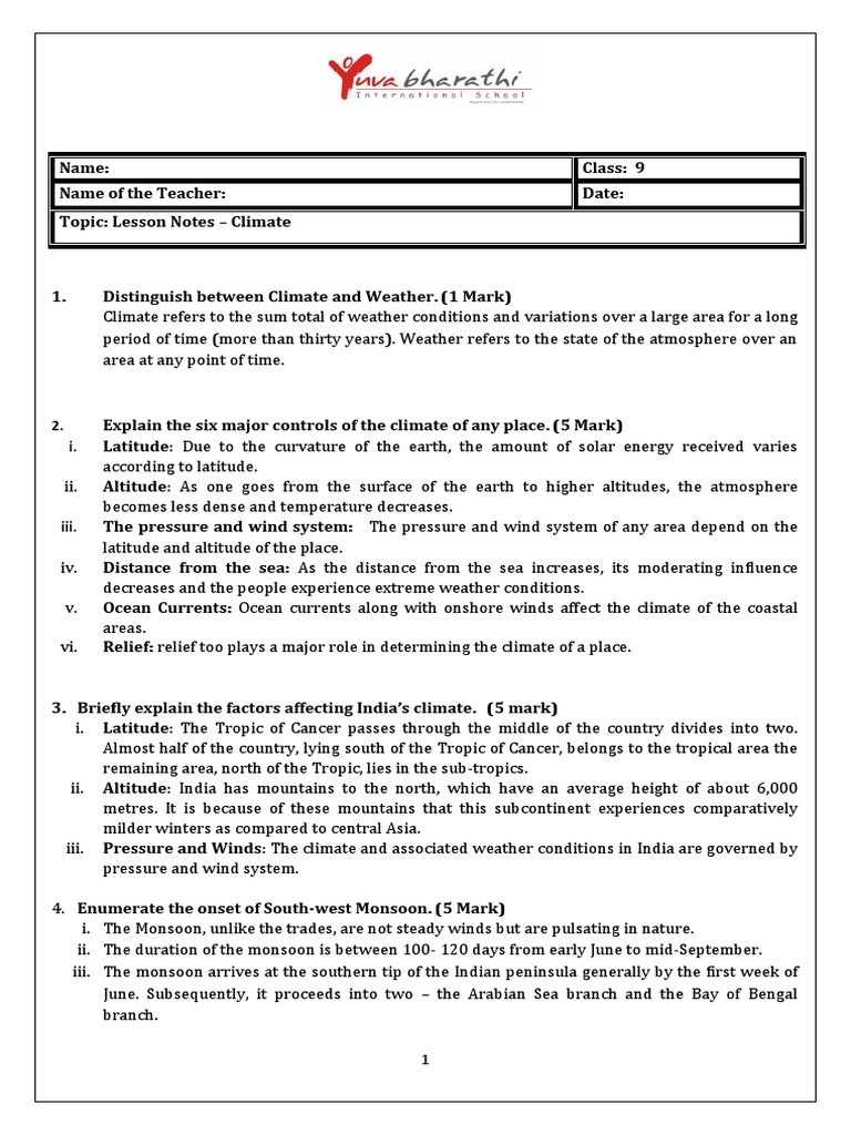 GIDB6077937-Climate Notes | PDF