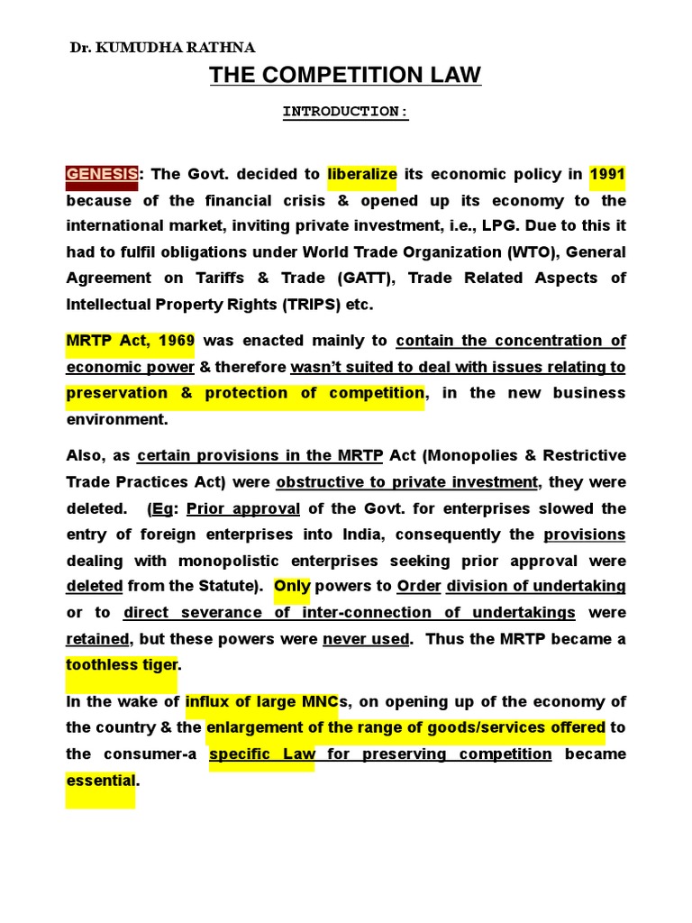 CL - 1 | PDF | Competition Law | Cartel