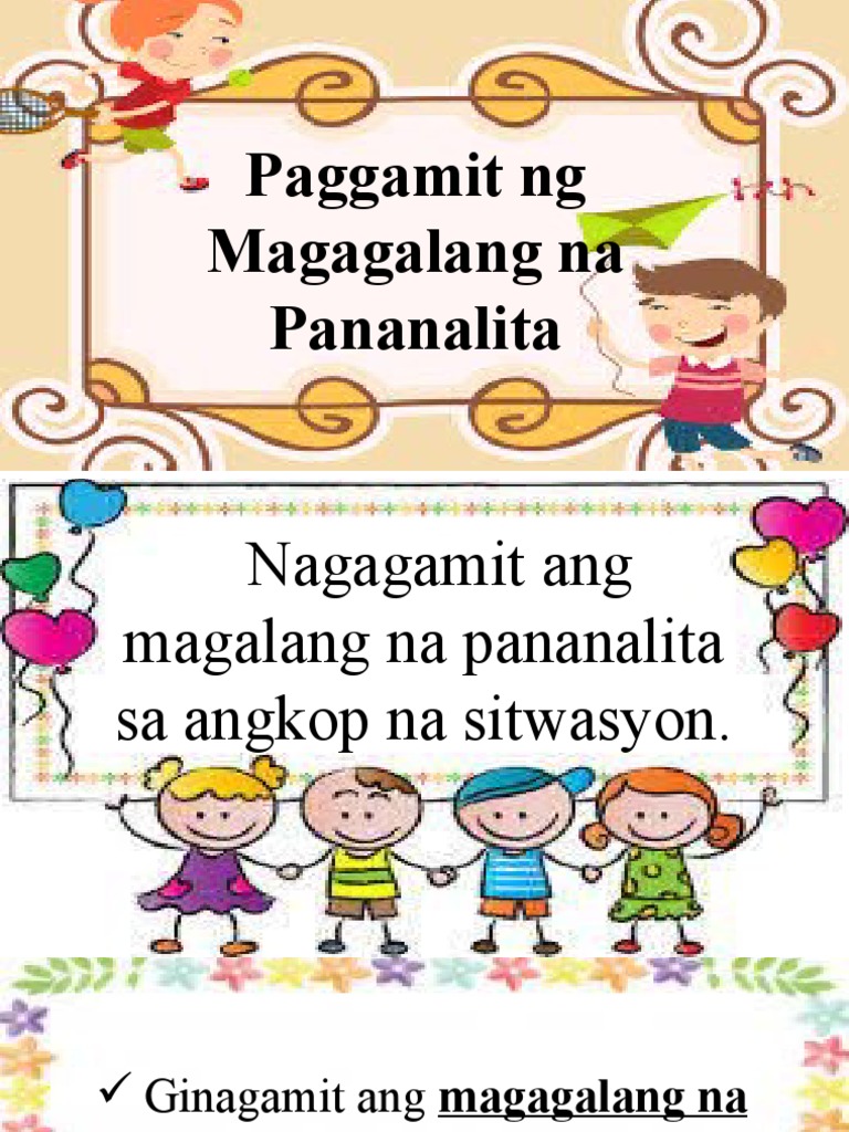 Paggamit NG Magagalang Na Salita | PDF Paggamit NG Magagalang Na Salita | PDF