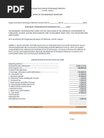 Barangay Budget Preparation Form 2A | PDF | Expense | Emergency Management