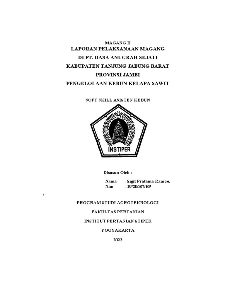 Laporan Magang 2 - Sigit Pratama Rambe | PDF