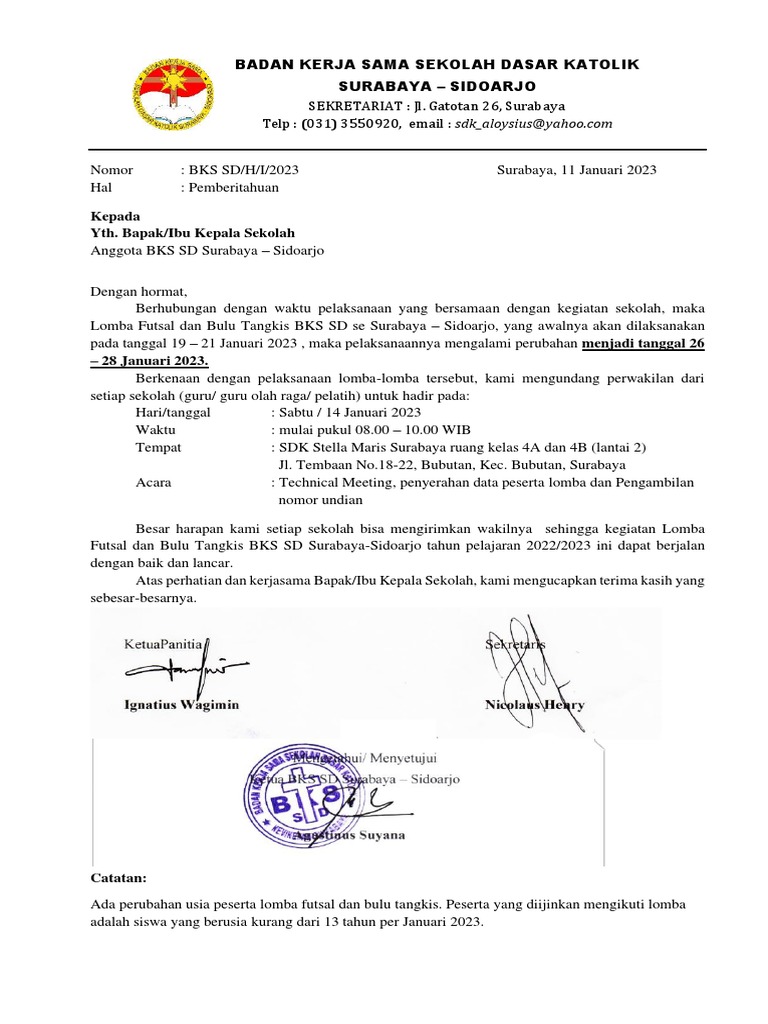 Surat Undangan TM | PDF