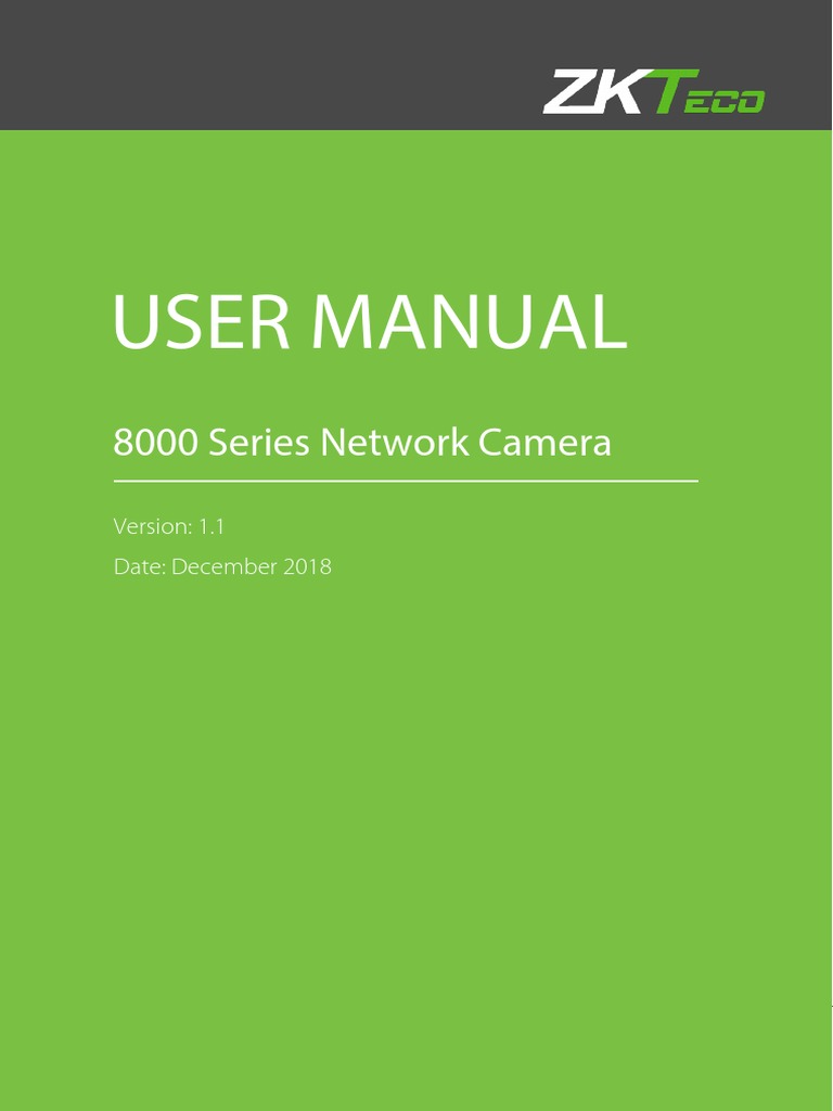 ZKTeco IP Camera User Manual | Download Free PDF | Ip Address | Port (Computer Networking)