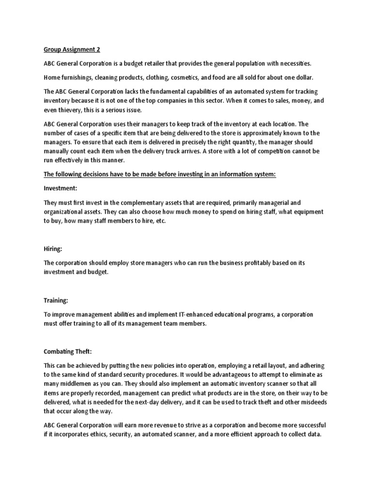 Group Assignment 2 MIS | PDF