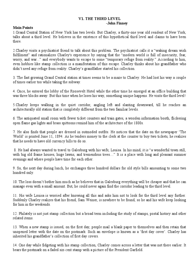 V1. The Third Level | PDF