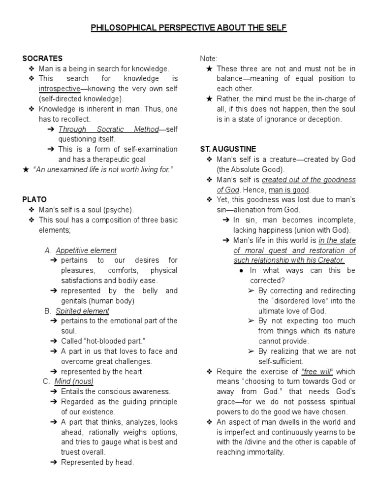 Hannah Philosophy Notes | PDF | Mind | Experience