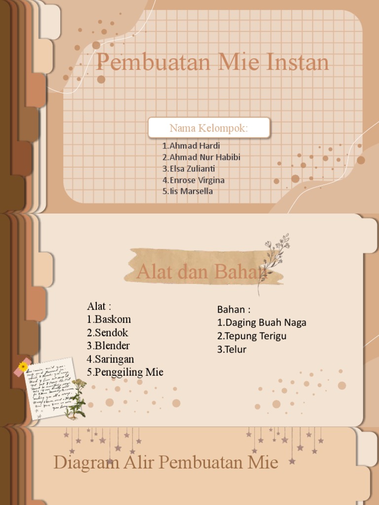 PPT-PKK Pembuatan Mie | PDF