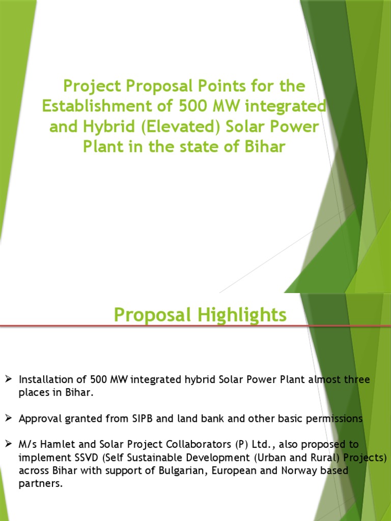Bihar's 500 MW Solar Power Proposal | PDF | Home & Garden | Science ...