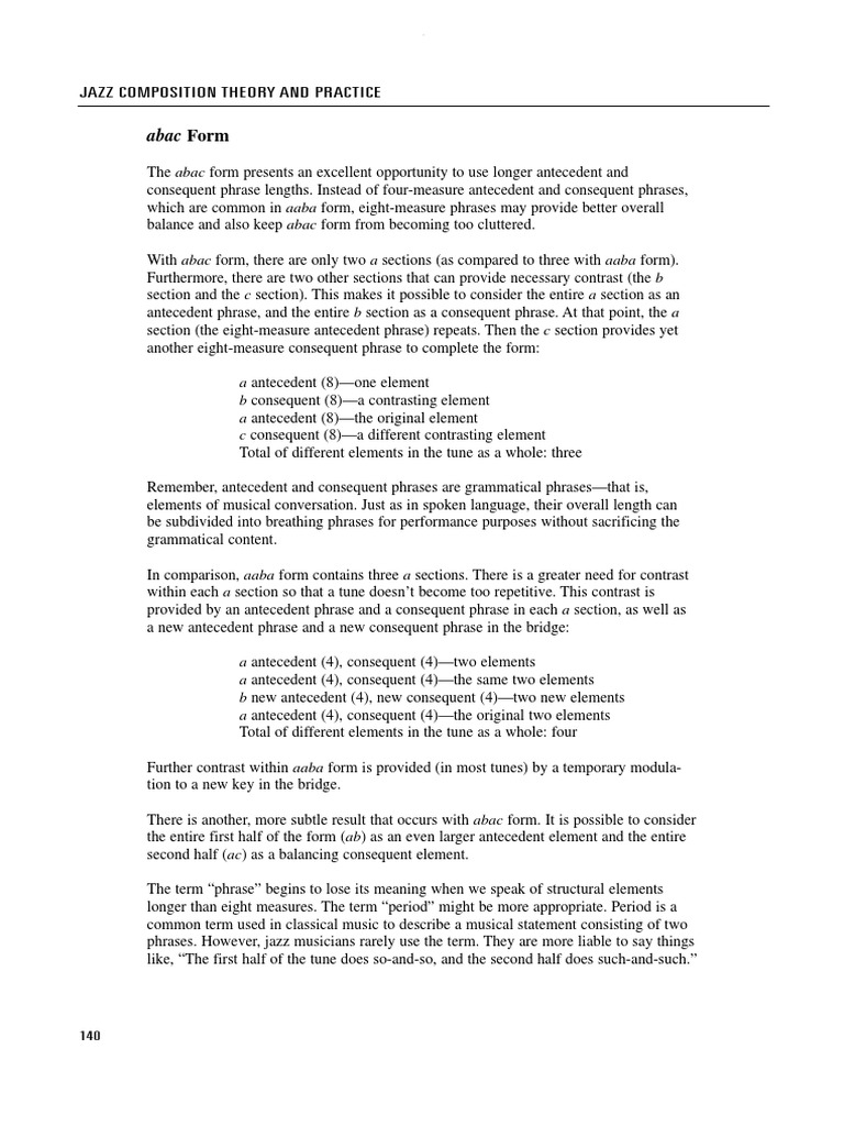 Abac Abca Etc Pdf Jazz Musicology