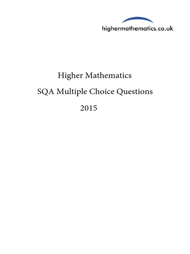 2015 MC Ques Ans F | PDF | Equations | Mathematics